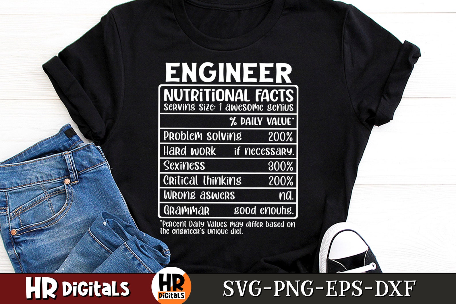 Engineer SVG, Funny Engineering Humor SVG, Engineer Nutritional Facts ...