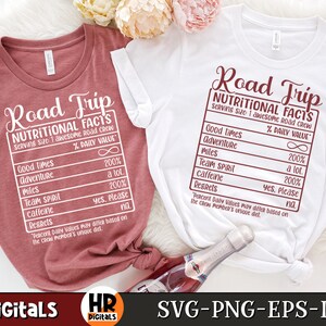 Road Trip Nutritional Facts SVG: Girls Weekend Design (digital Download ...
