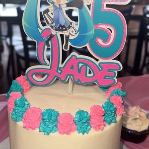 Hatsune Miku Cake Topper Bundle - Cupcake Toppers - Logo- Miku -bundle ...