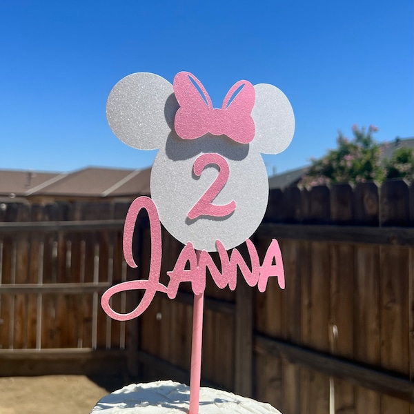 Minnie Mouse Cake Topper - Etsy
