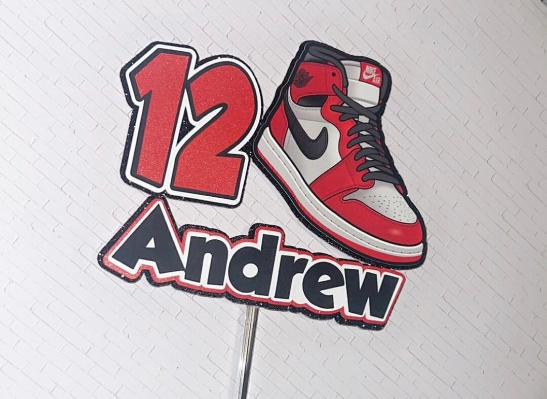 Sneaker Personalized Cake Topper - Etsy