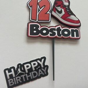 Sneaker Personalized Cake Topper - Etsy