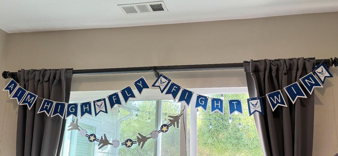Air Force Banner, Aim High Fly Fight Win Banner - Etsy