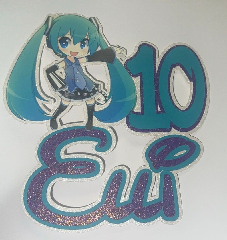 Hatsune Miku Cake Topper Bundle - Cupcake Toppers - Logo- Miku -bundle ...