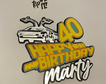 Back to the Future Cake Topper | Etsy UK