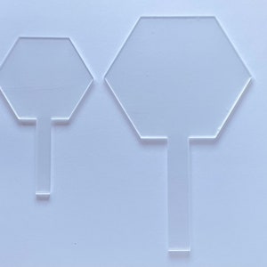 Blank Acrylic Cake Toppers / Paddles / Signs. Craft Blanks. 6 Inch ...