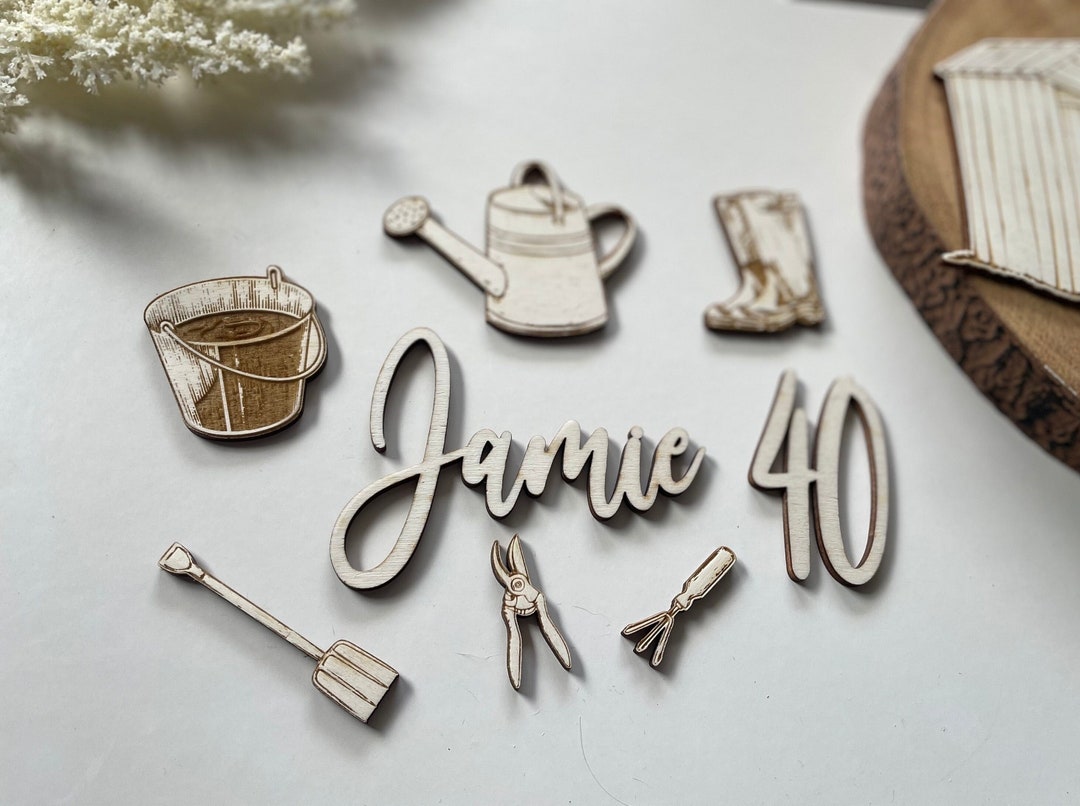 Gardening Theme Cake Topper Set. Wooden Garden Shed Topper - Etsy