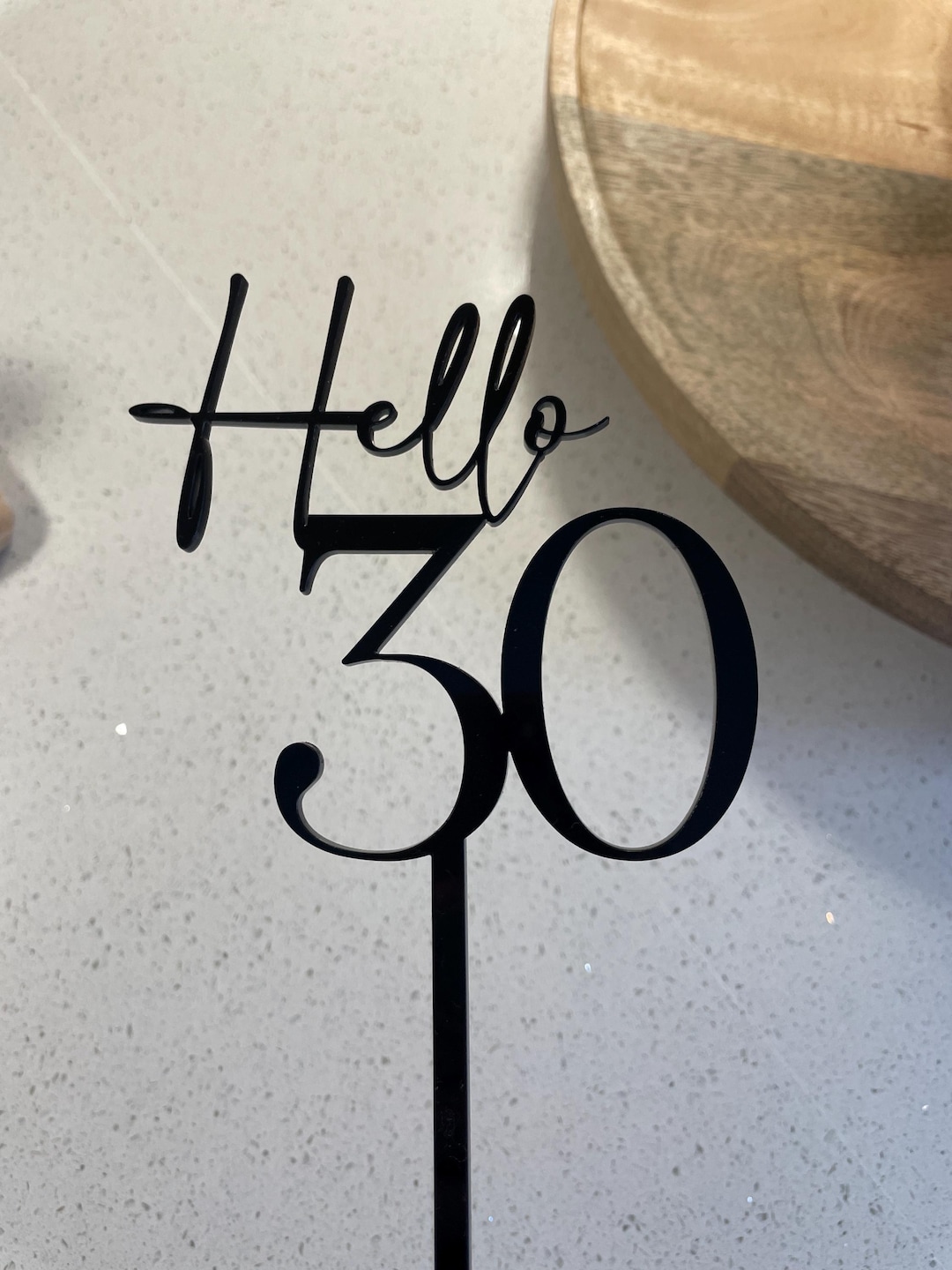 Hello 30 Acrylic Cake Topper. - Etsy