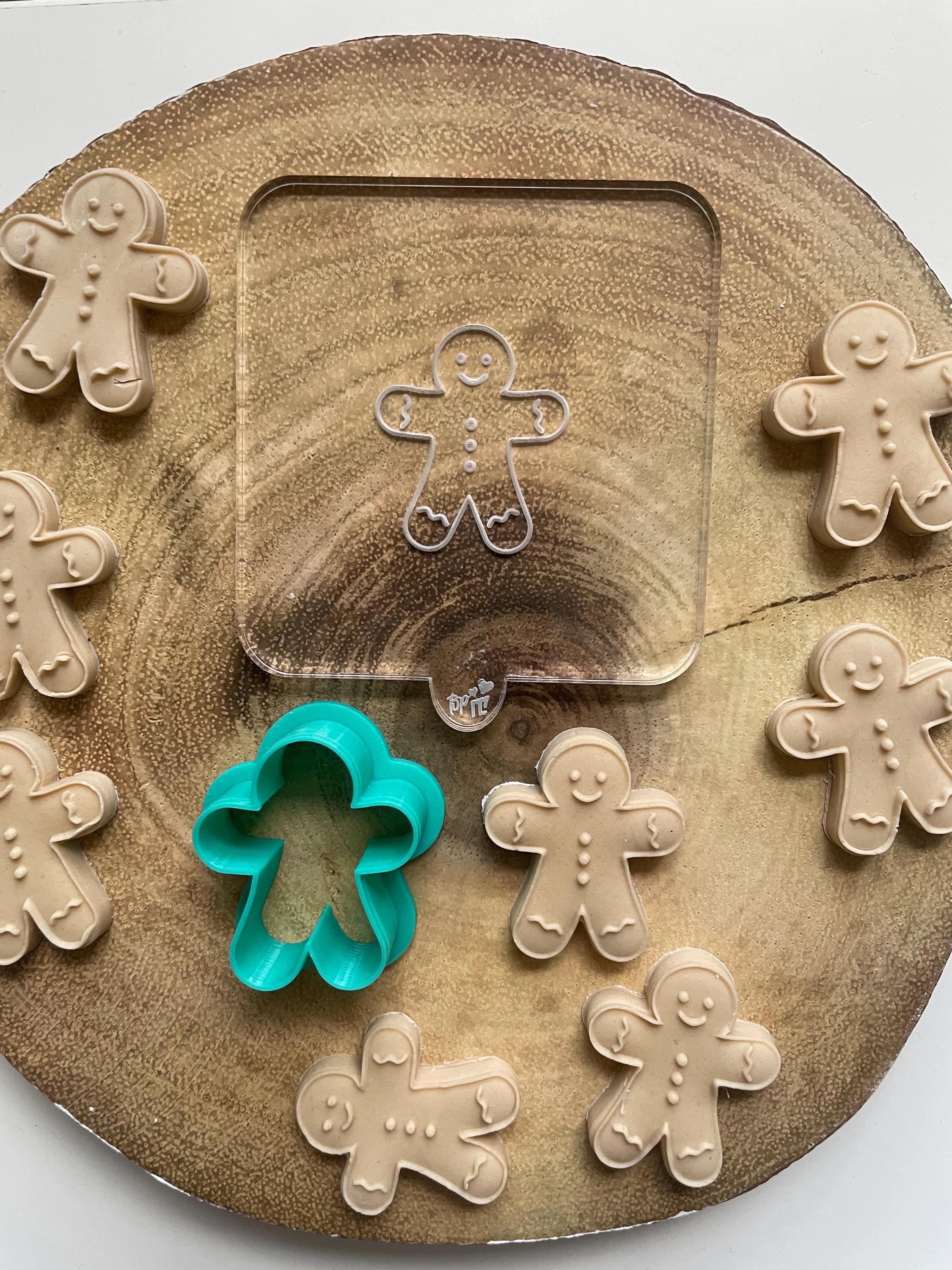 Mini Gingerbread Man Cookie Cutter | Embosser / Debosser and Cutter Set ...