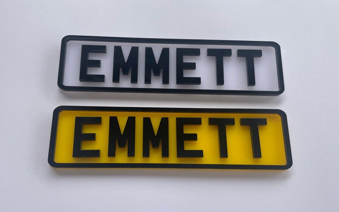 Mini Personalised Number Plates. Acrylic. Bedroom Door Name Signs. Kids ...