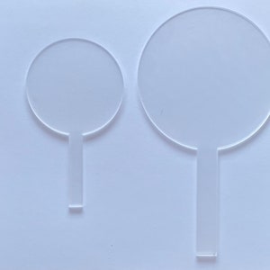 Blank Acrylic Cake Toppers / Paddles / Signs. Craft Blanks. 3 Inch ...