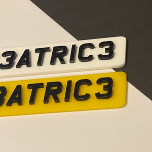 Mini Personalised Number Plates. Acrylic. Bedroom Door Name Signs. Kids ...
