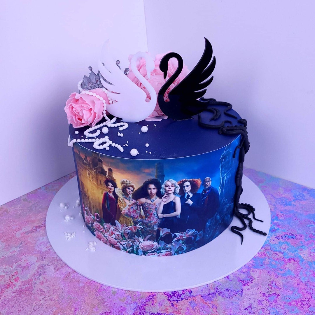 Black and White Acrylic Swans . Good and Evil Theme. Edible Icing. - Etsy