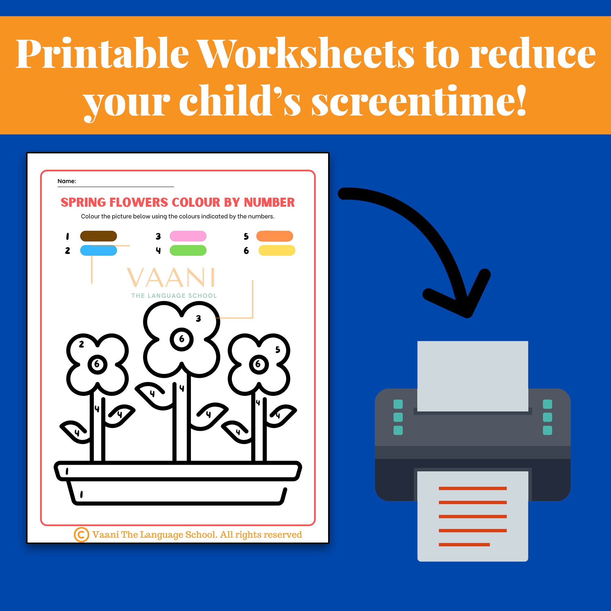 Hindi Printable Colours Worksheet - Learn Hindi Colour Names Through ...