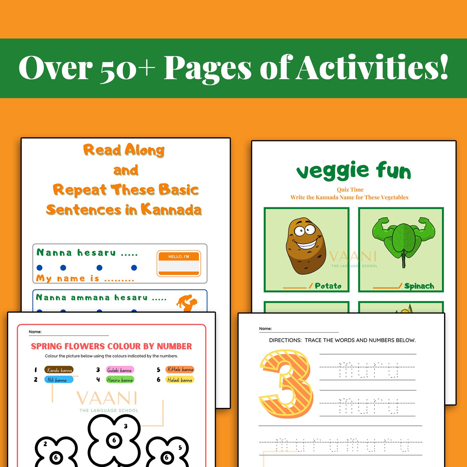 Kannada Printable Worksheet - Learn Kannada Through English ...