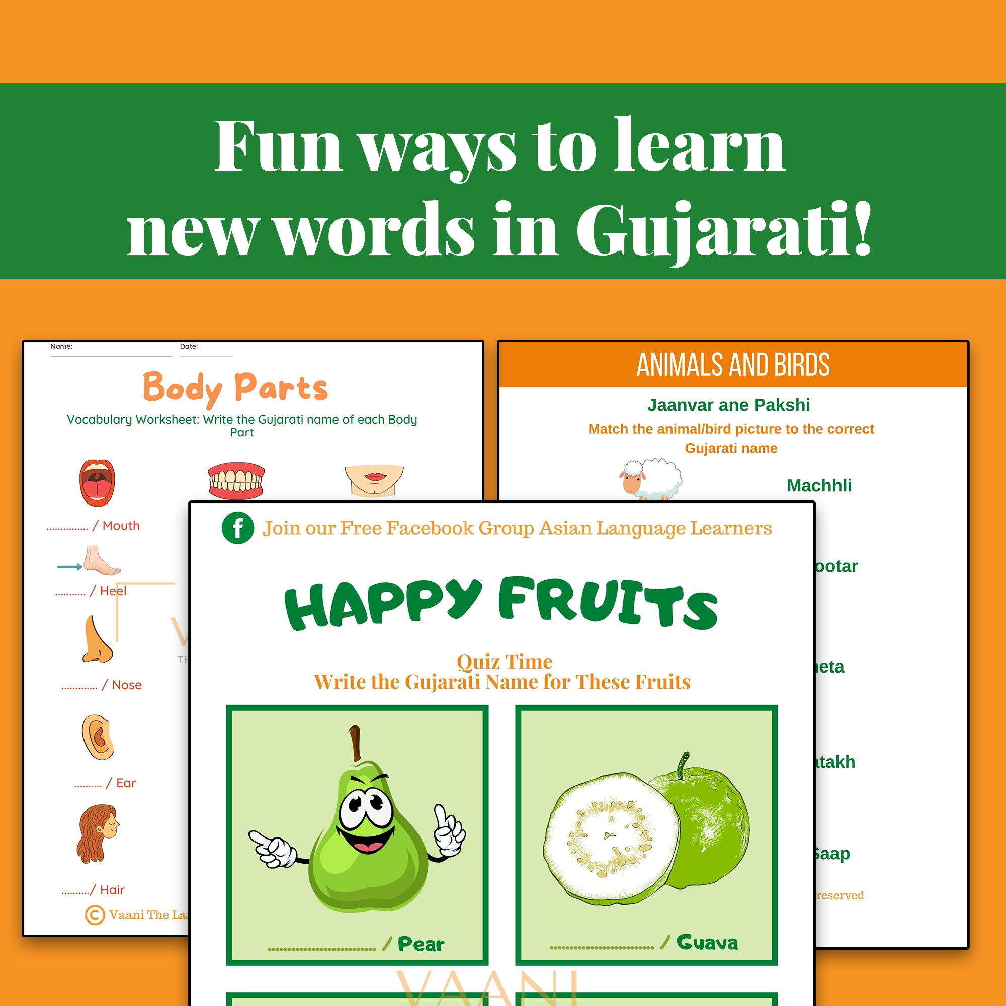 Gujarati Printable Worksheet - Learn Gujarati Through English ...