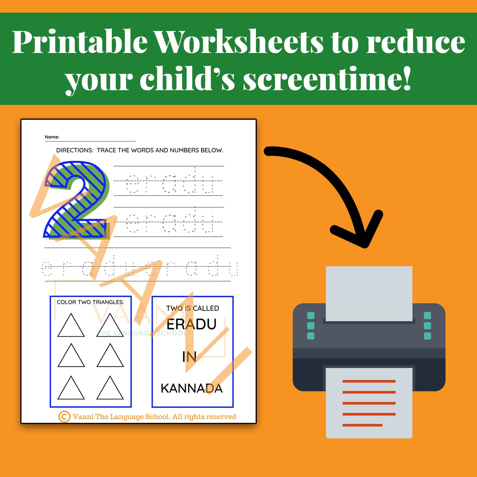 Kannada Printable Worksheet - Learn Kannada Through English ...