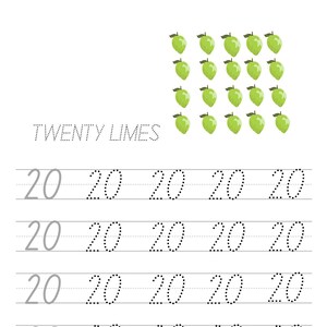 Number Tracing Worksheets / Pre-schoolers & Kindergarten/ Math ...