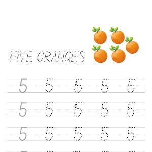 Number Tracing Worksheets / Pre-schoolers & Kindergarten/ Math ...