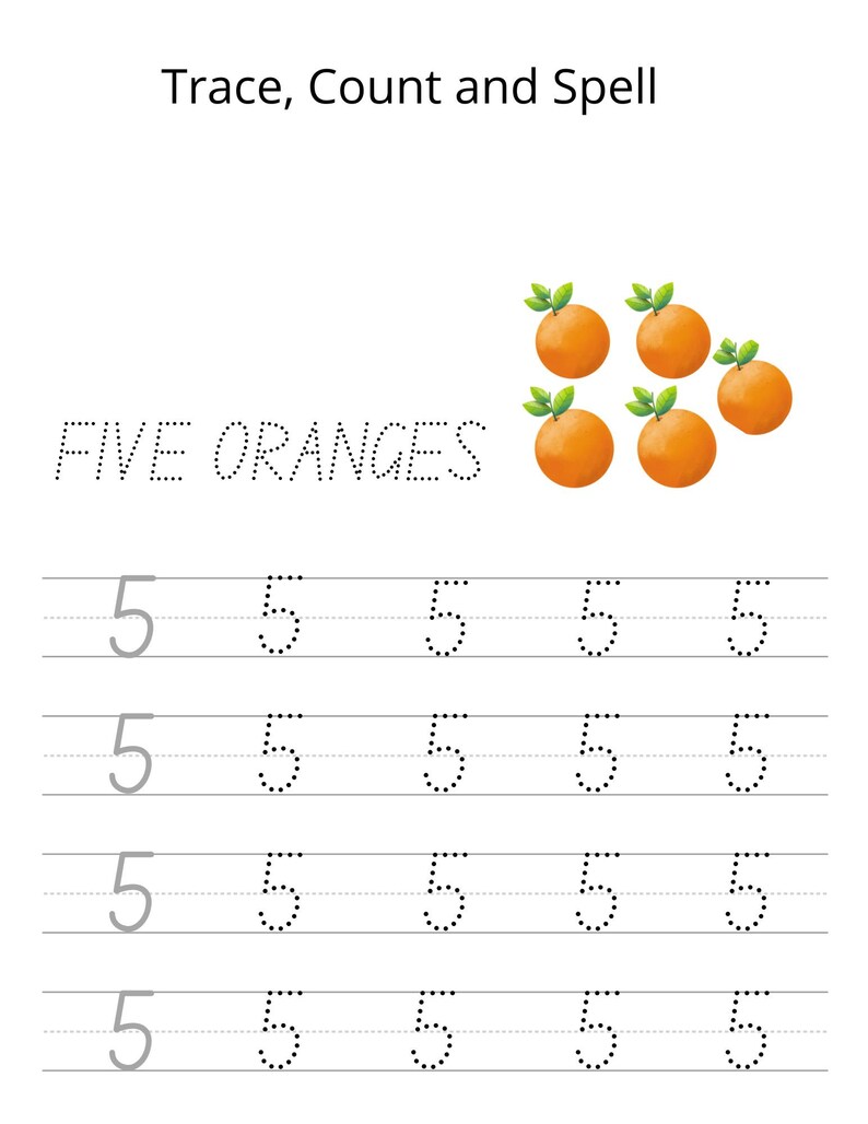 Number Tracing Worksheets / Pre-schoolers & Kindergarten/ Math ...