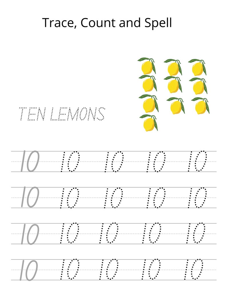 Number Tracing Worksheets / Pre-schoolers & Kindergarten/ Math ...