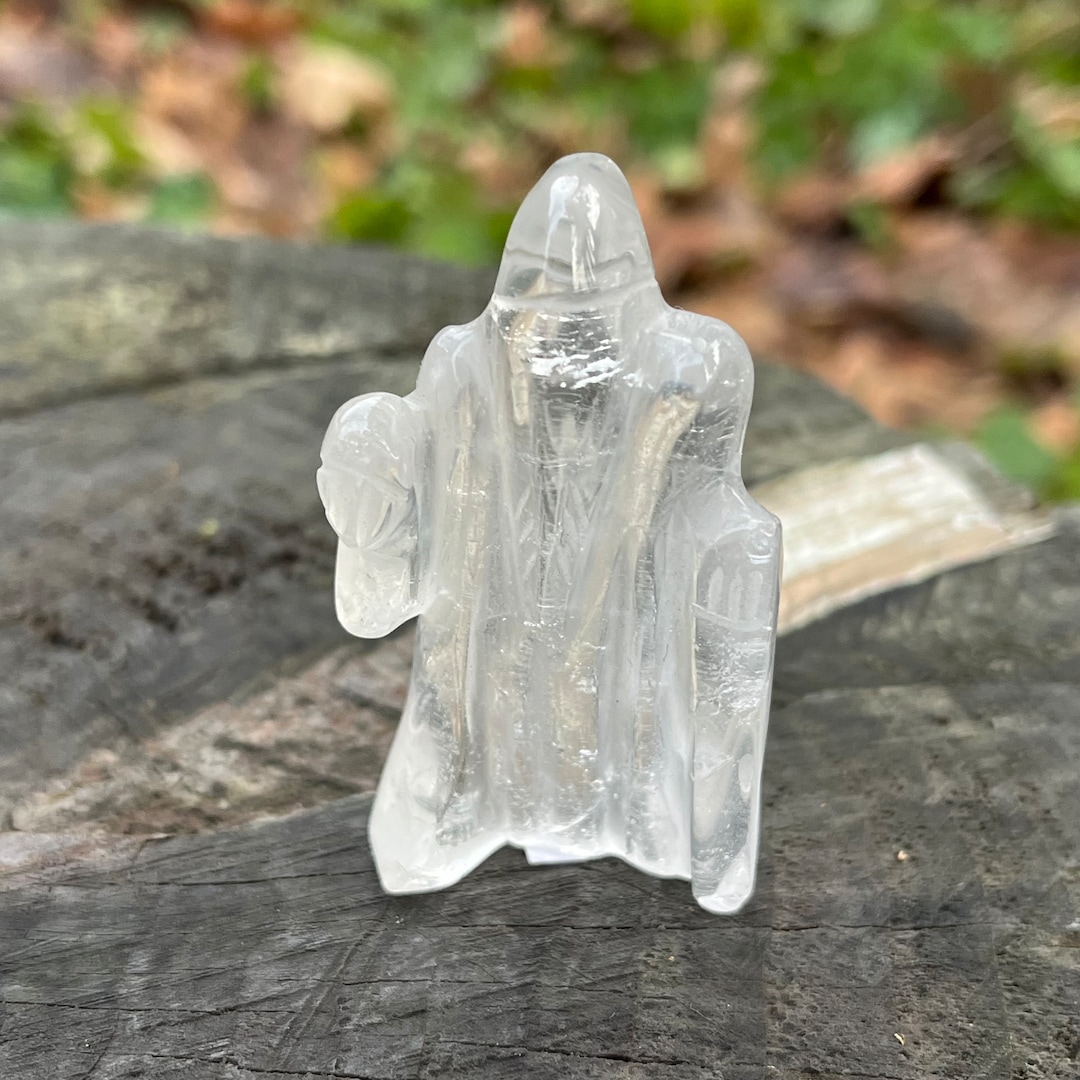 Beautiful Clear Quartz Crystal Wizard Carving From Brazil | Hand Carved ...