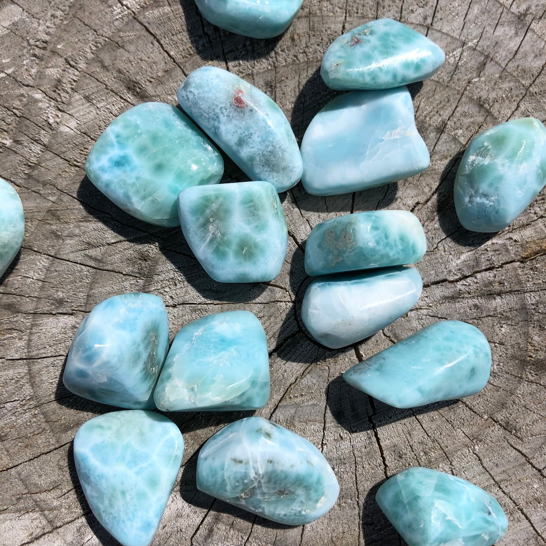 ONE Small Larimar Tumbled Stone From the Dominican Republic | SMALL ...