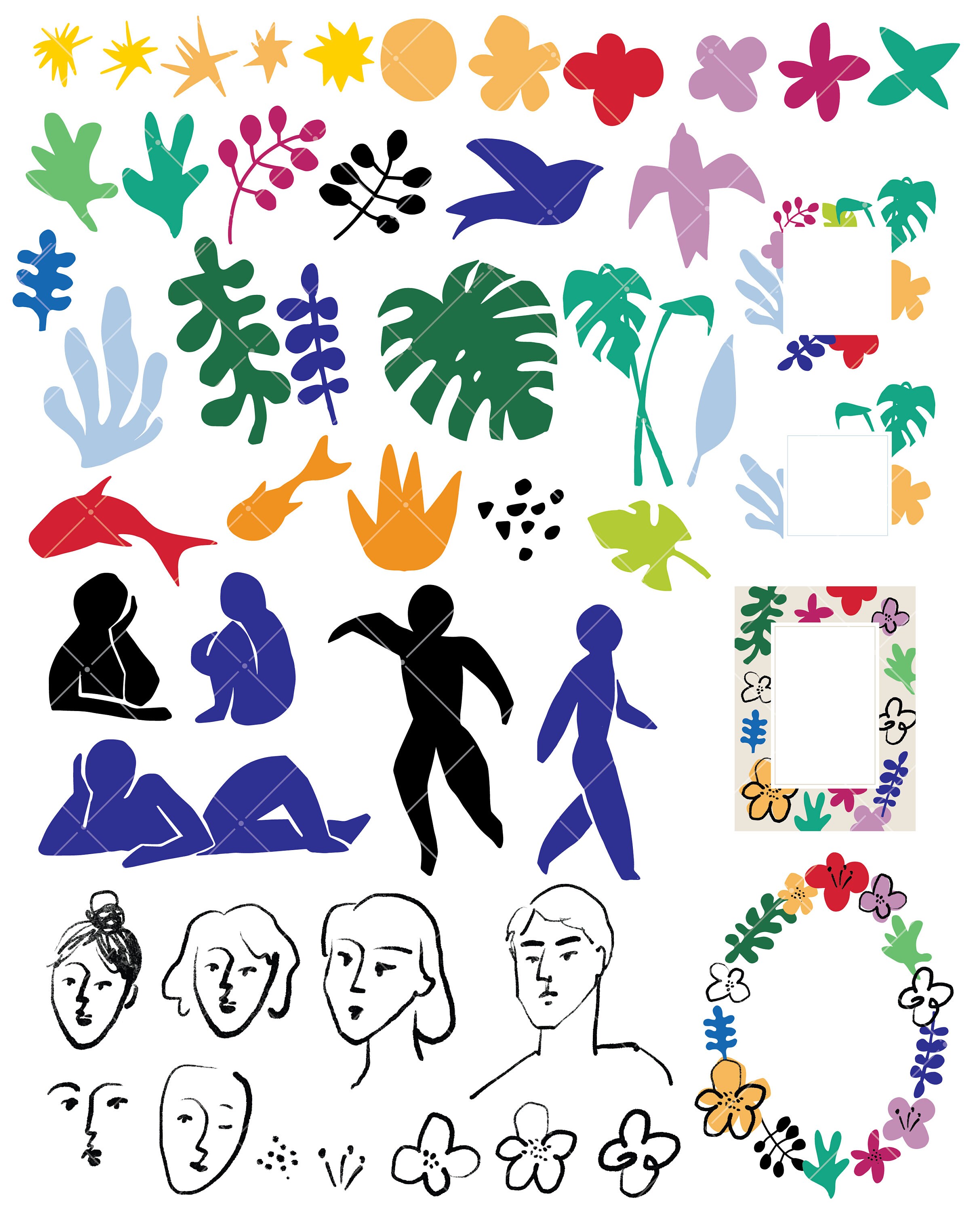 50pcs Matisse Clipart Set | PNG & SVG -DIY Set- Instant Download - Cut ...