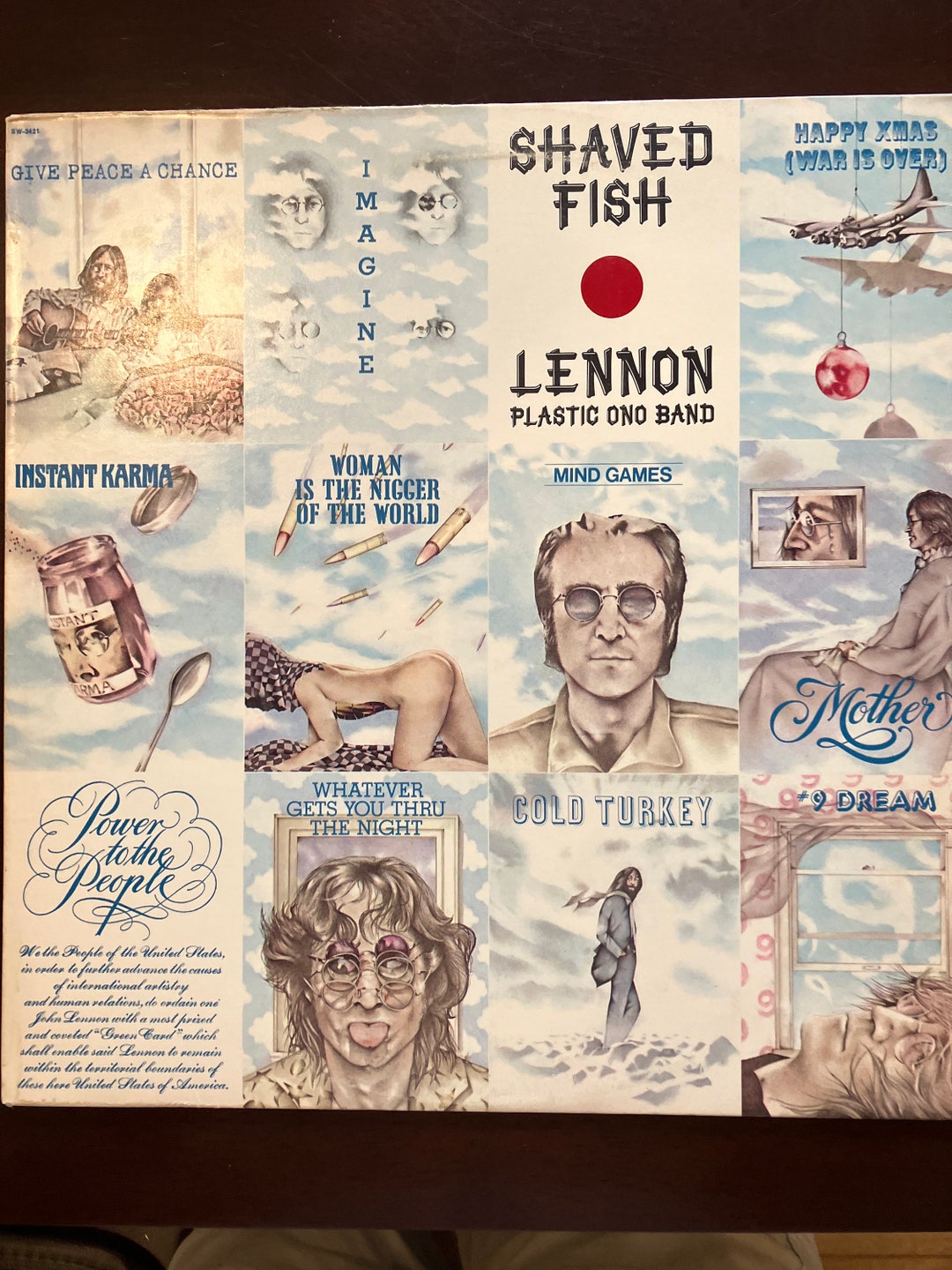 John Lennon - Shaved Fish - Vinyl LP VG+ SW-3421 Apple 1972 - Etsy