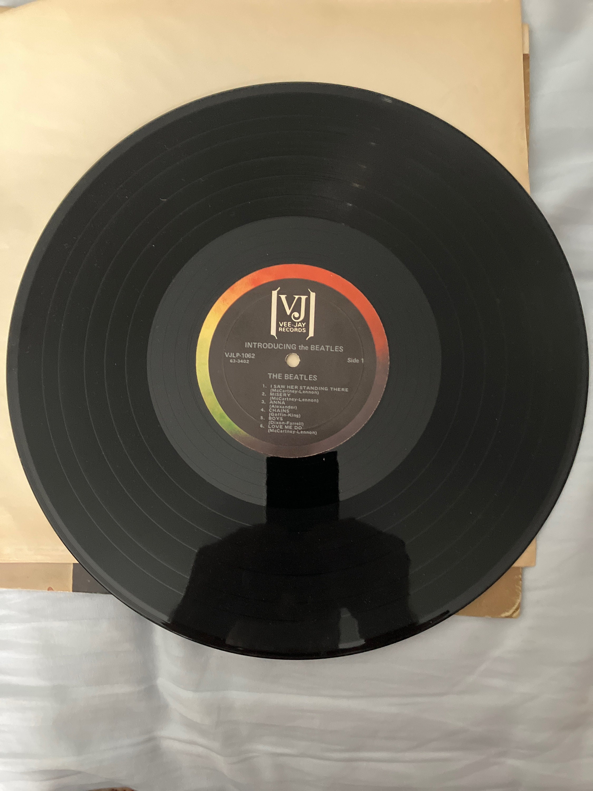 Introducing the Beatles Vinyl Record LP Vee Jay LP 1062 - Etsy