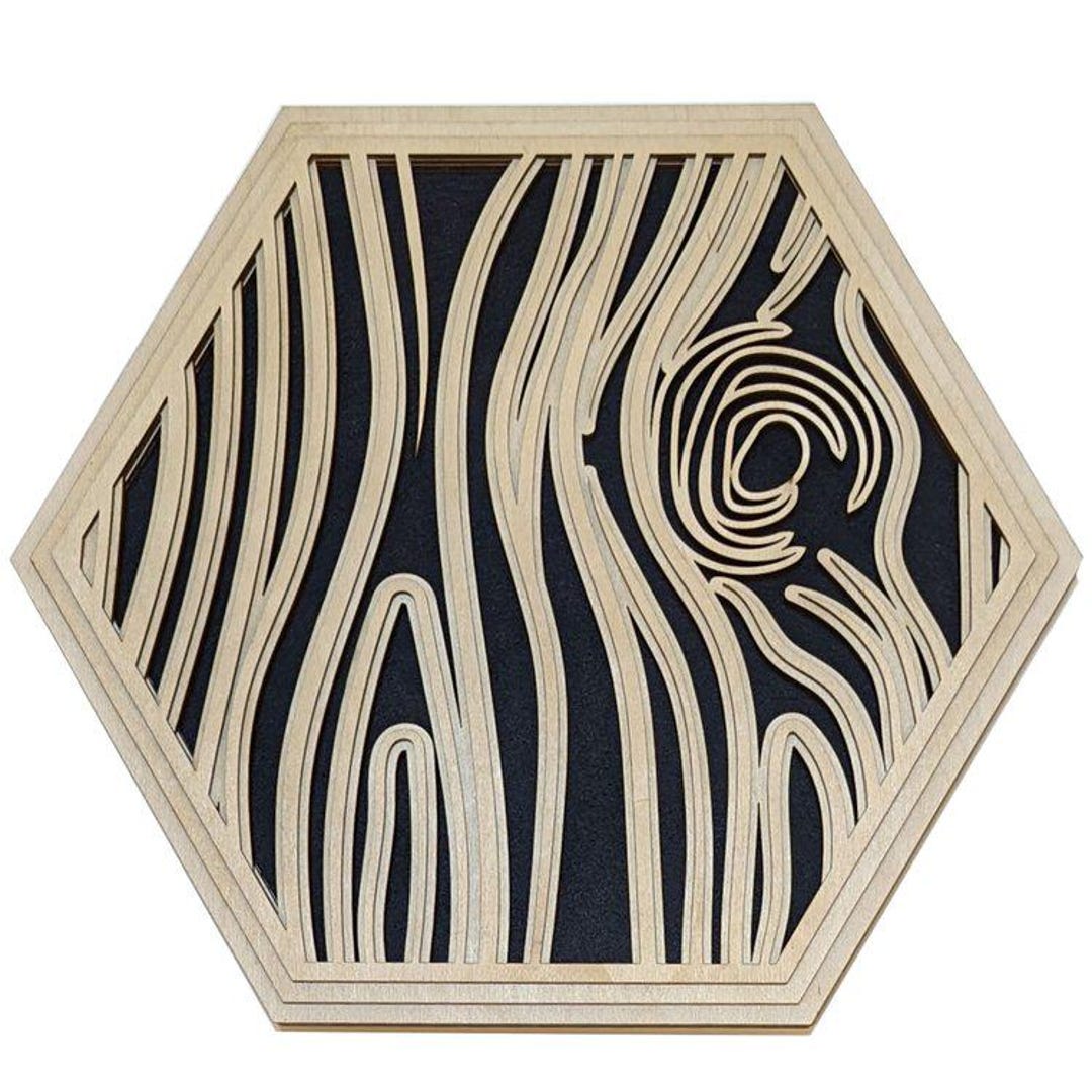 Simply Soundless Acoust-hex™ Wood Grain Wood Overlay Sound Diffuser ...