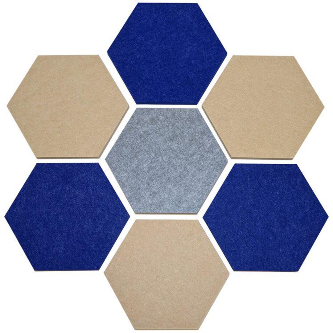The 25 Pack Acoust-hex™navy Blue/tan/gray-curated Color Pkg Sound ...
