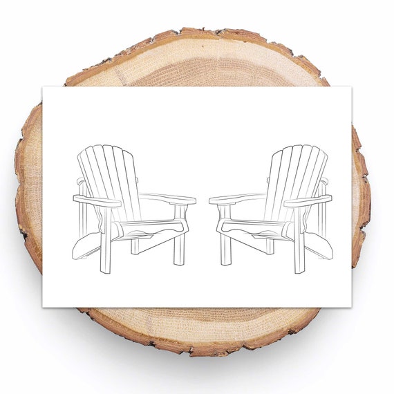 Muskoka Chair Card Muskoka Chairs Adirondack Card Simple - Etsy