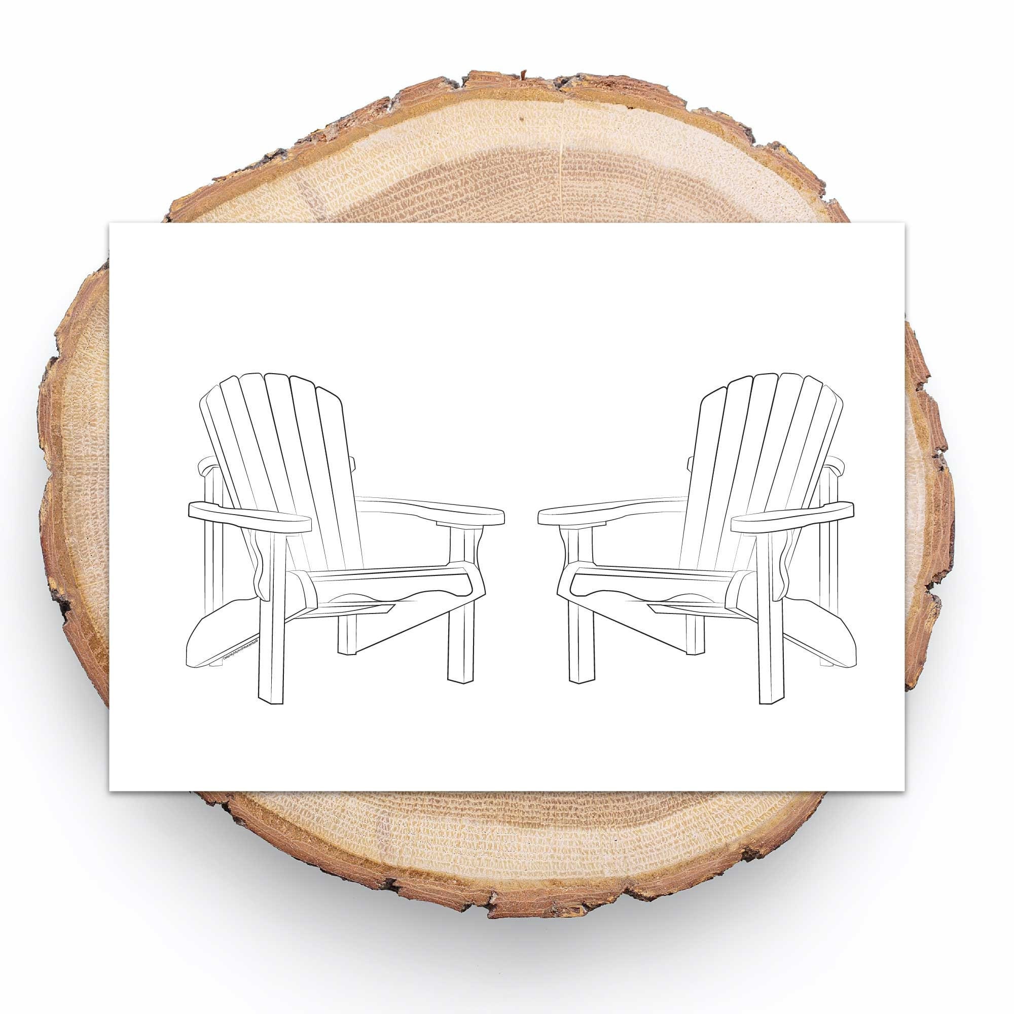 Muskoka Chair Card Muskoka Chairs Adirondack Card Simple - Etsy