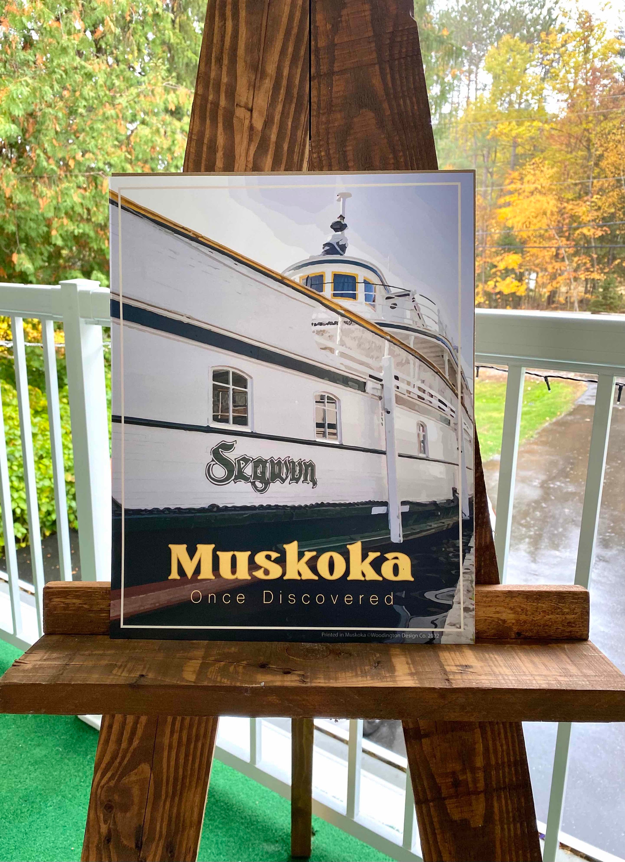 Muskoka Travel Poster, Muskoka Steamship Print, Muskoka Art, Ontario ...
