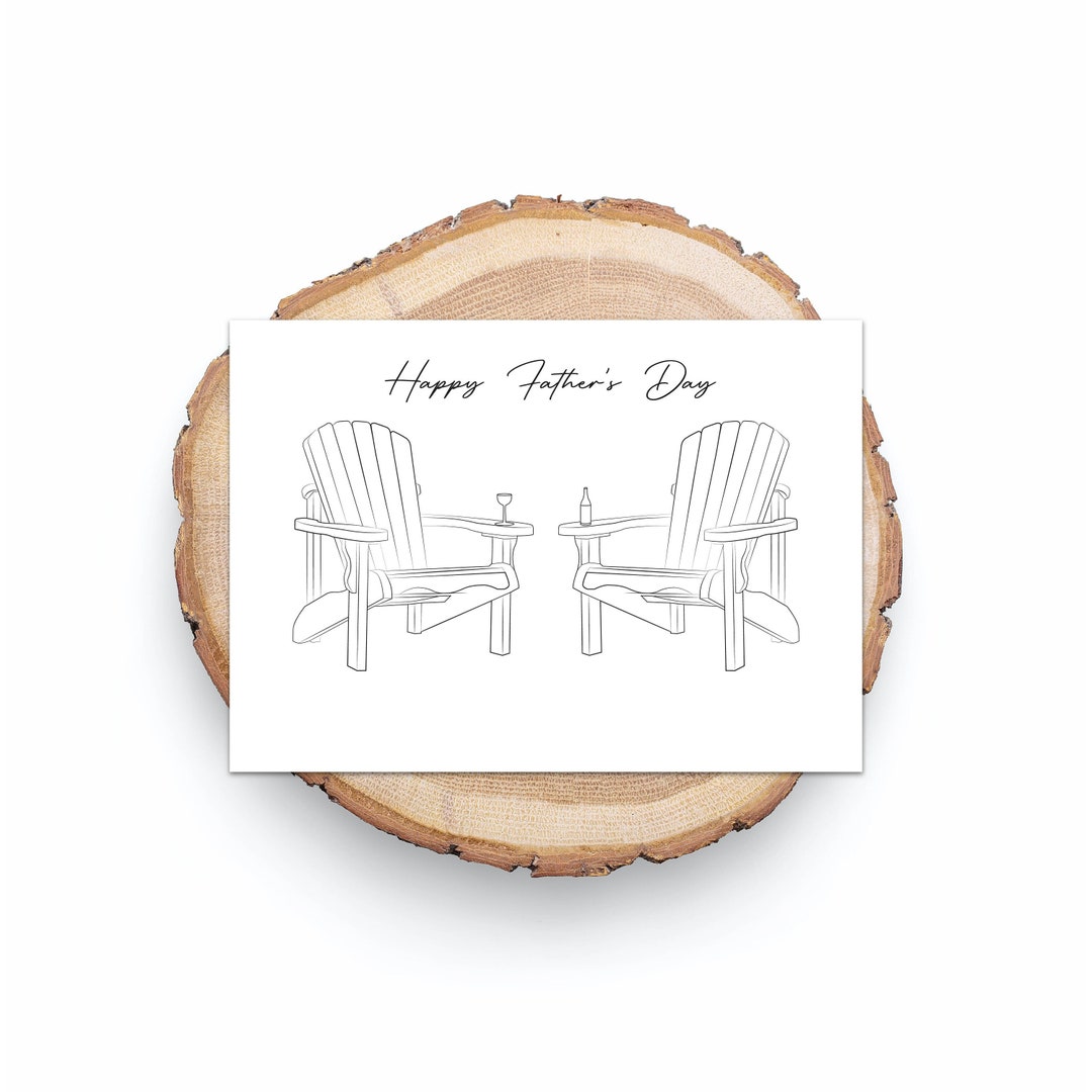 Father's Day Card, Muskoka Chair Greeting Card, Adirondack Chair Card ...