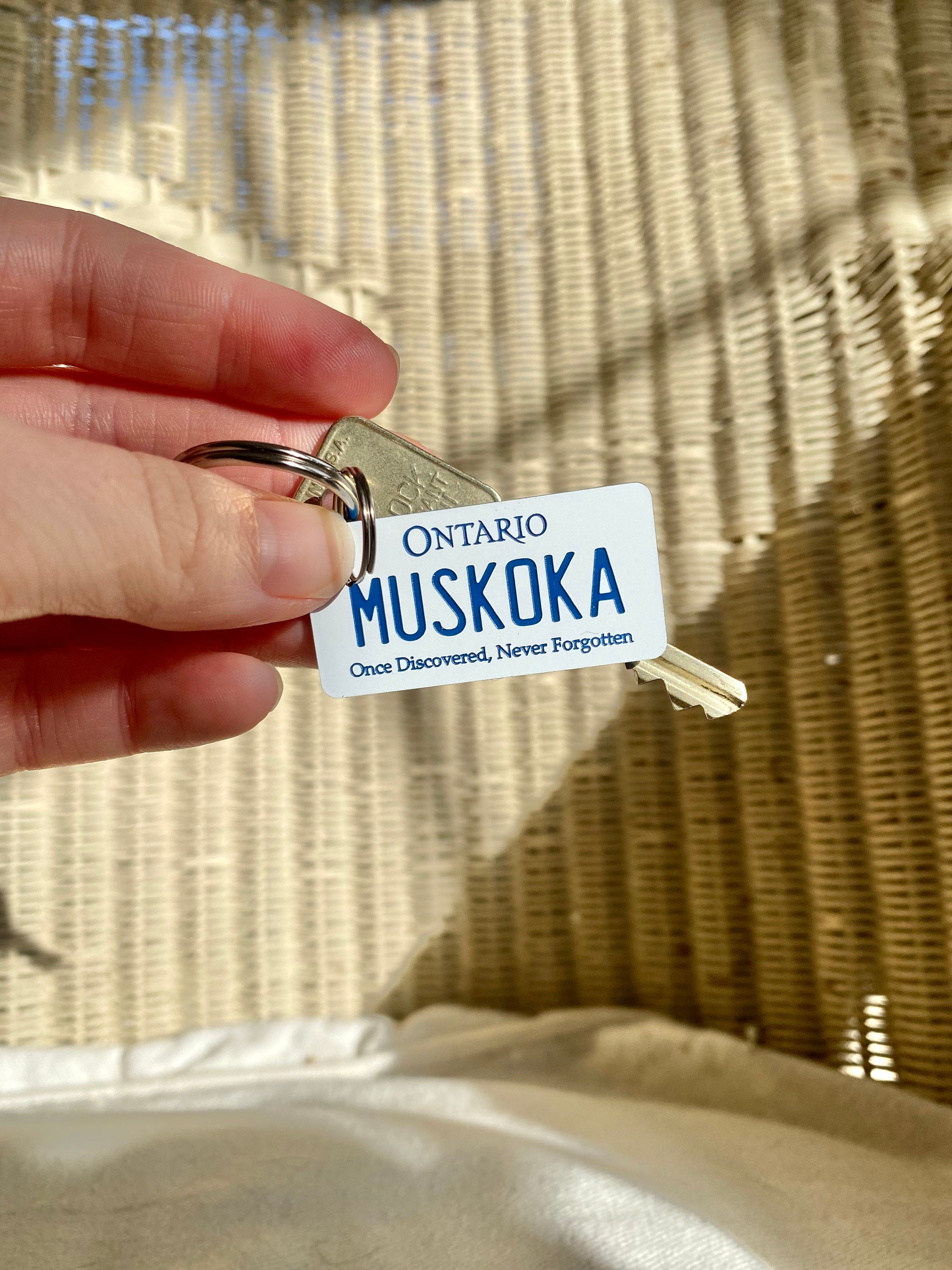 Muskoka License Plate Keychain, Muskoka Gift, Muskoka Key Chain ...