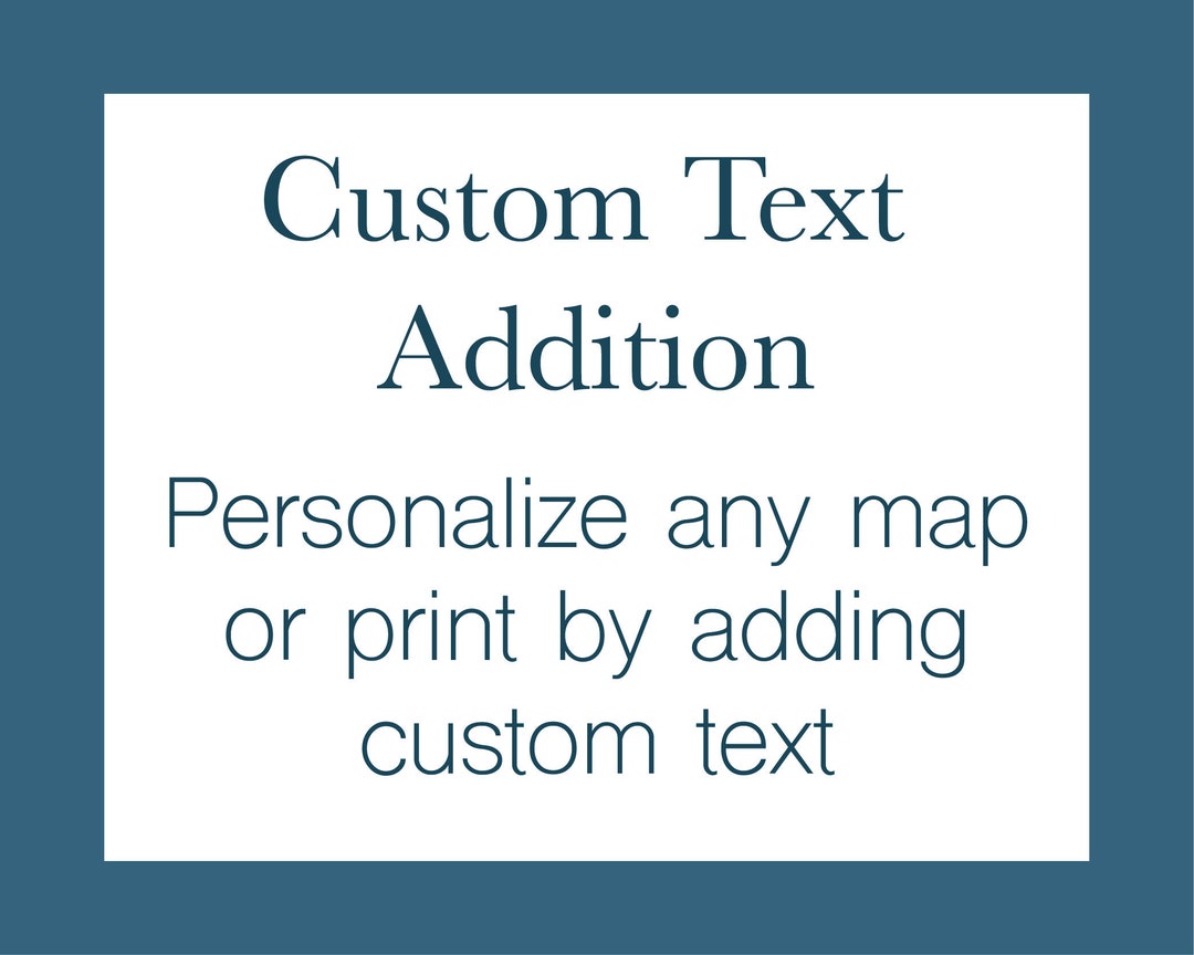 Custom Text Addition - Etsy