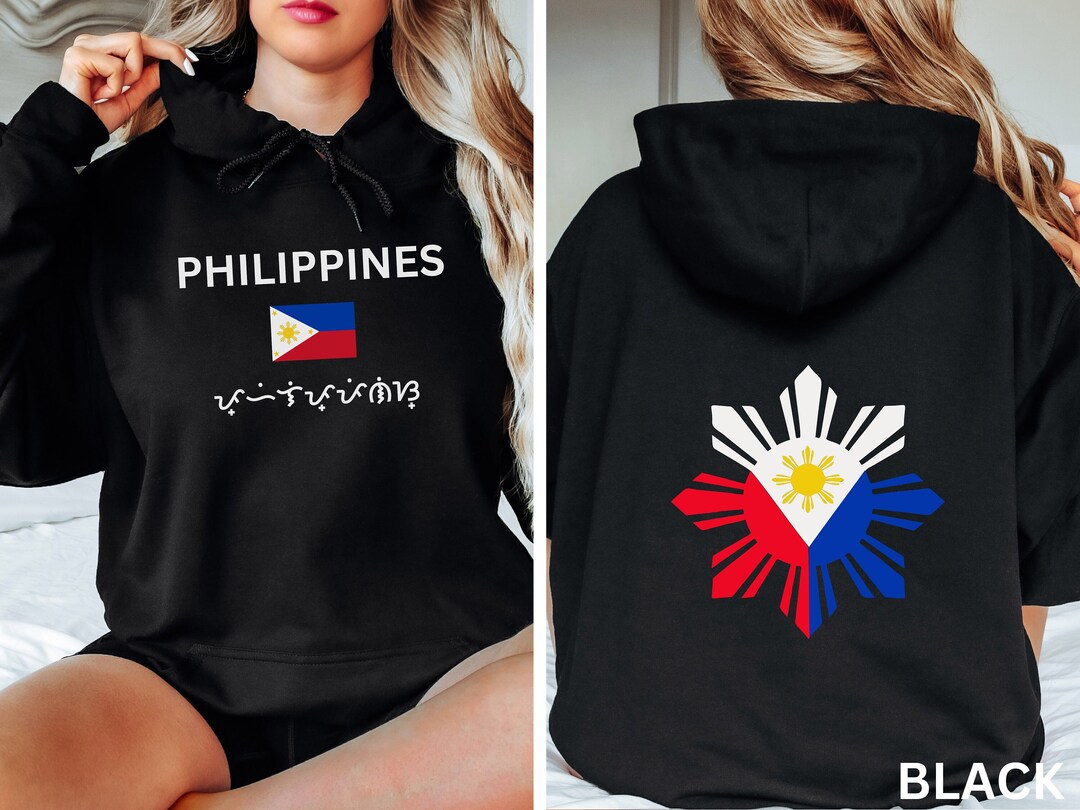 Philippines Baybayin Hoodie, Unisex Philippines Hoodie for Filipino ...