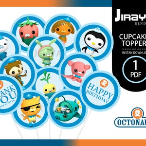 Octonauts Cupcakes Toppers Printable Octonauts Toppers Octonauts Party ...