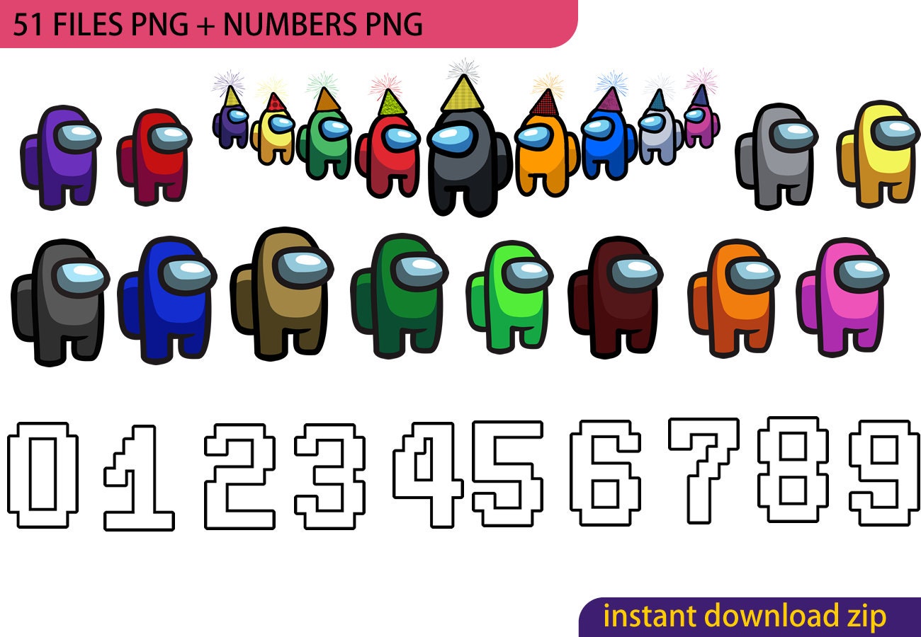 AMONG US Clipartimagenes Png Transparent Background Instant - Etsy UK