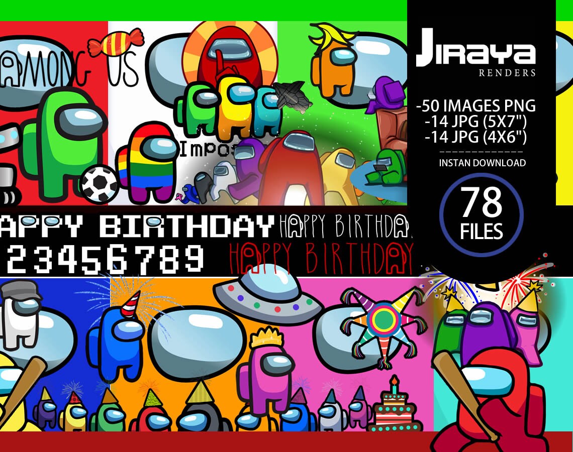 AMONG US Clipartimagenes Png Transparent Background Instant - Etsy