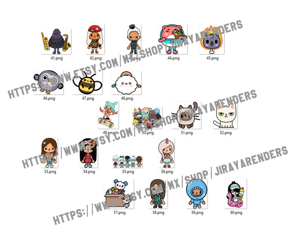 60 Toca Boca Life Clipart IMAGES Png Transparent Background - Etsy UK