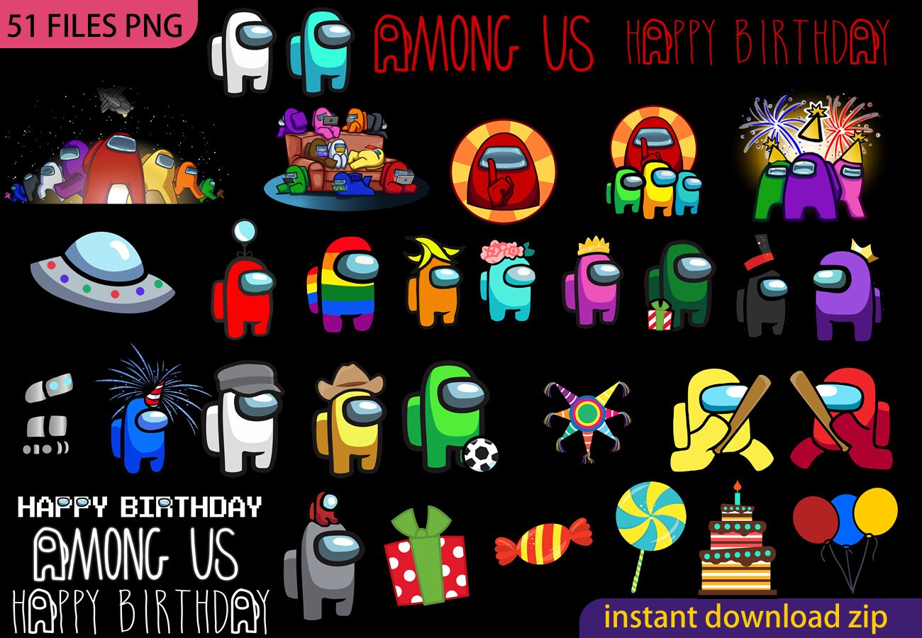 AMONG US Clipartimagenes Png Transparent Background Instant - Etsy