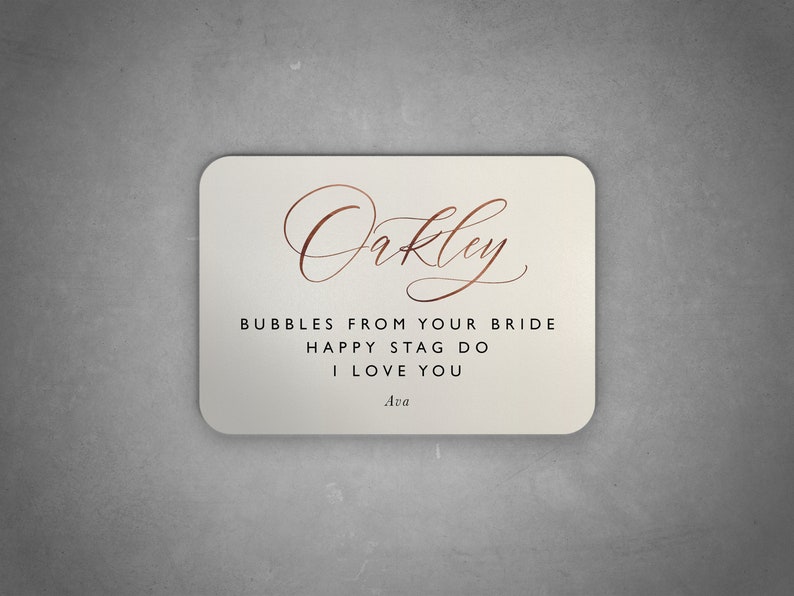 Gold Calligraphy Wedding Tokens A8, Drink Token, Cocktail Voucher ...