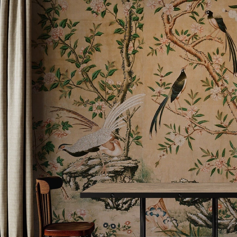 Chinoiserie Wallpaper - Etsy