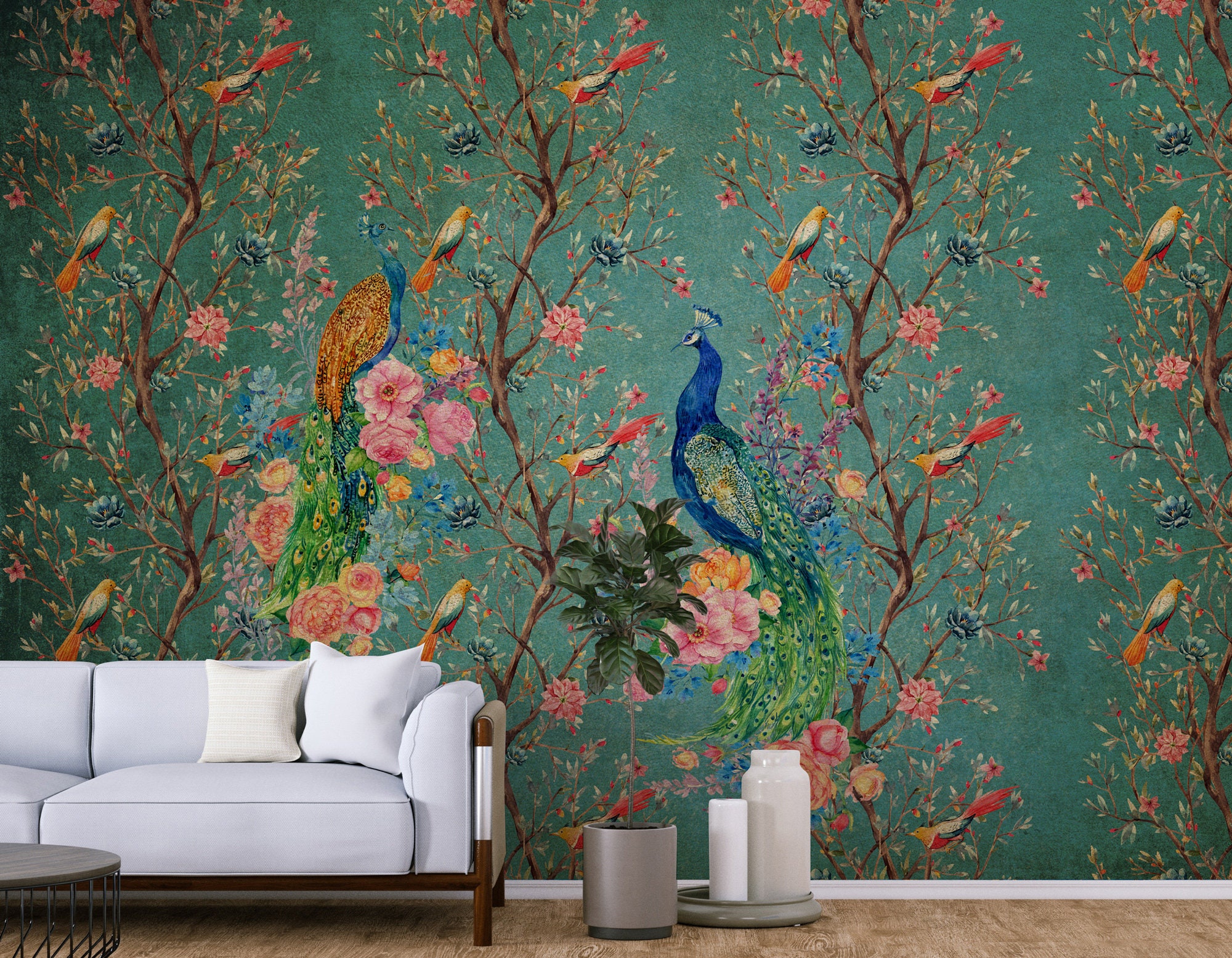 Chinoiserie Wallpaper Peel and Stick Removable Wallpaper - Etsy UK