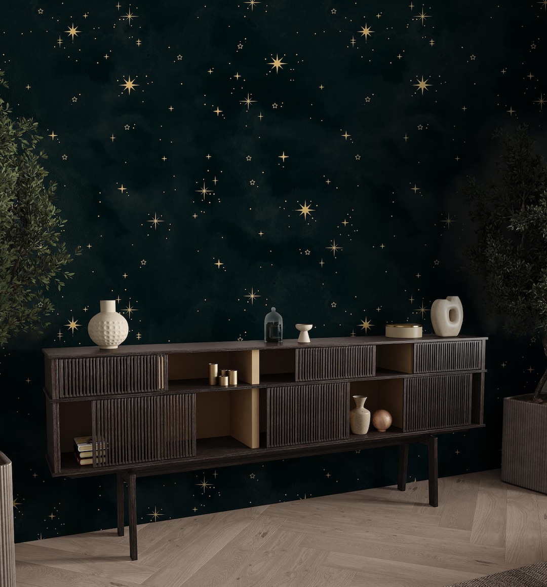 Wallpaper Peel and Stick, Dark Star Wallpaper, Removable Wallpaper ...
