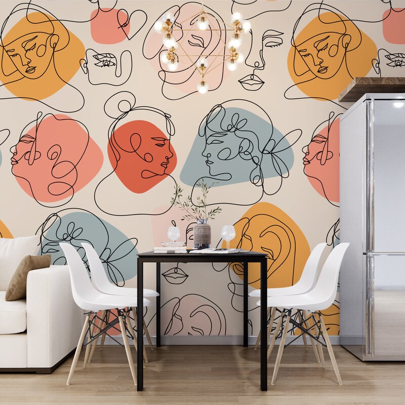 Removable Wallpaper Faces - Etsy