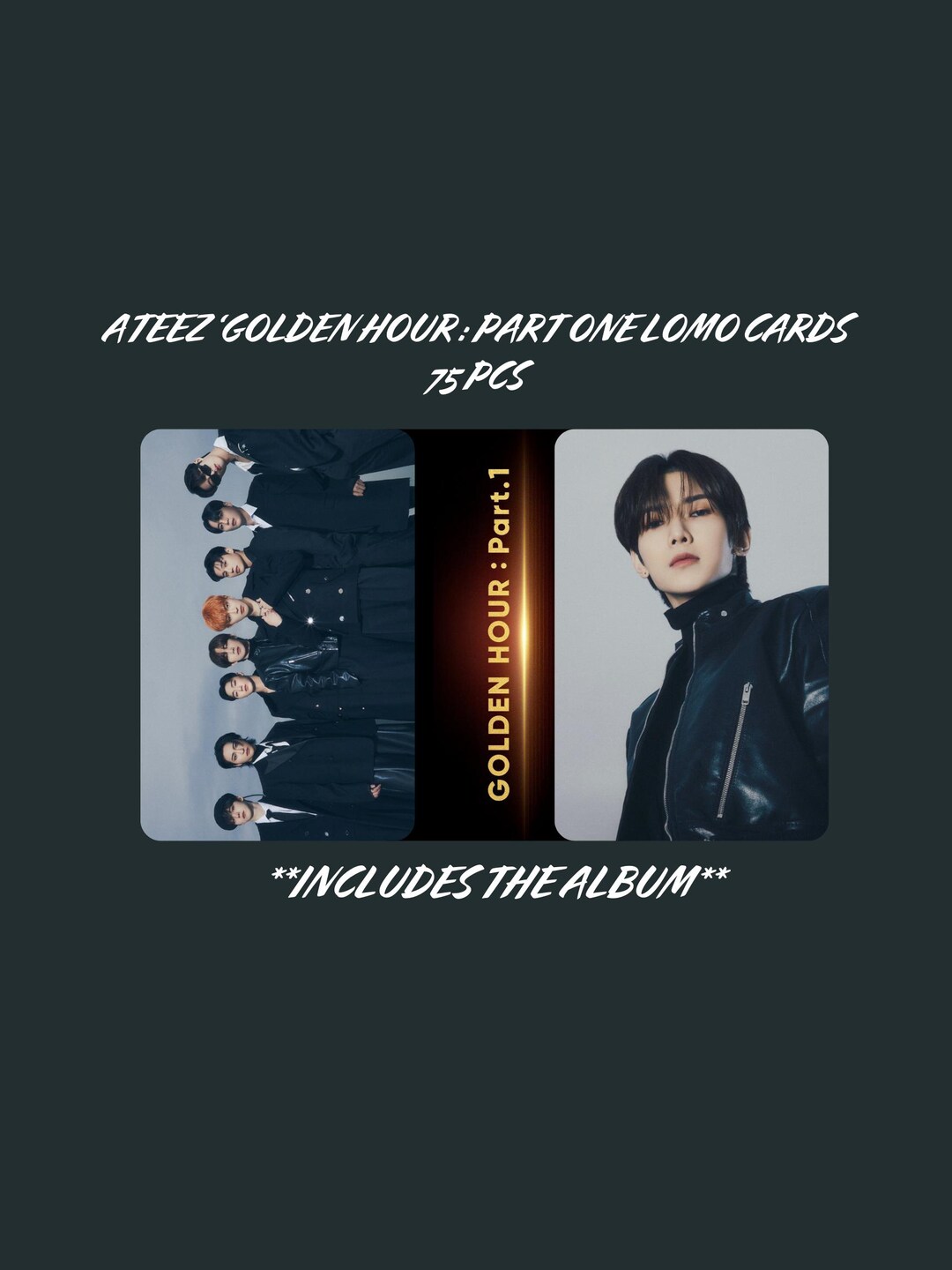 Ateez 'golden Hour : Part One' Lomo Cards 75pcs includes the Album - Etsy